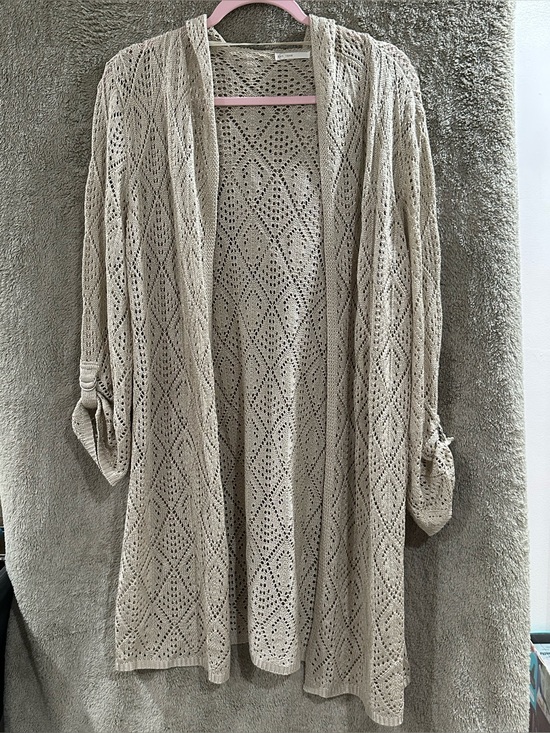 Cato | Sweaters | Cato Openfront Crochet Cardigan Sweater Cream | Poshmark